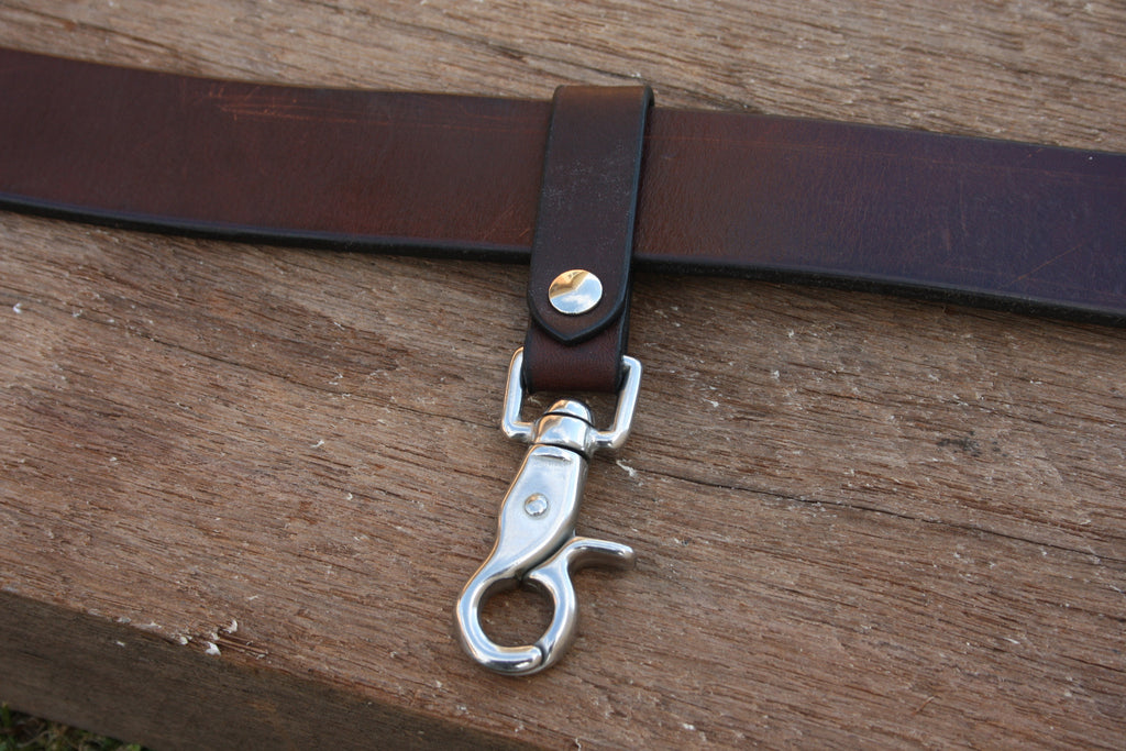 Leather Belt Key Fob with Clip – Reece's Handmade Leather Goods