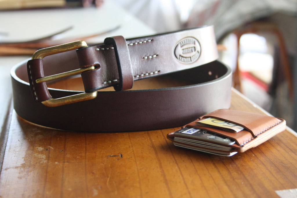 Handcrafted leather goods made by Reece's Handmade Leather Goods.